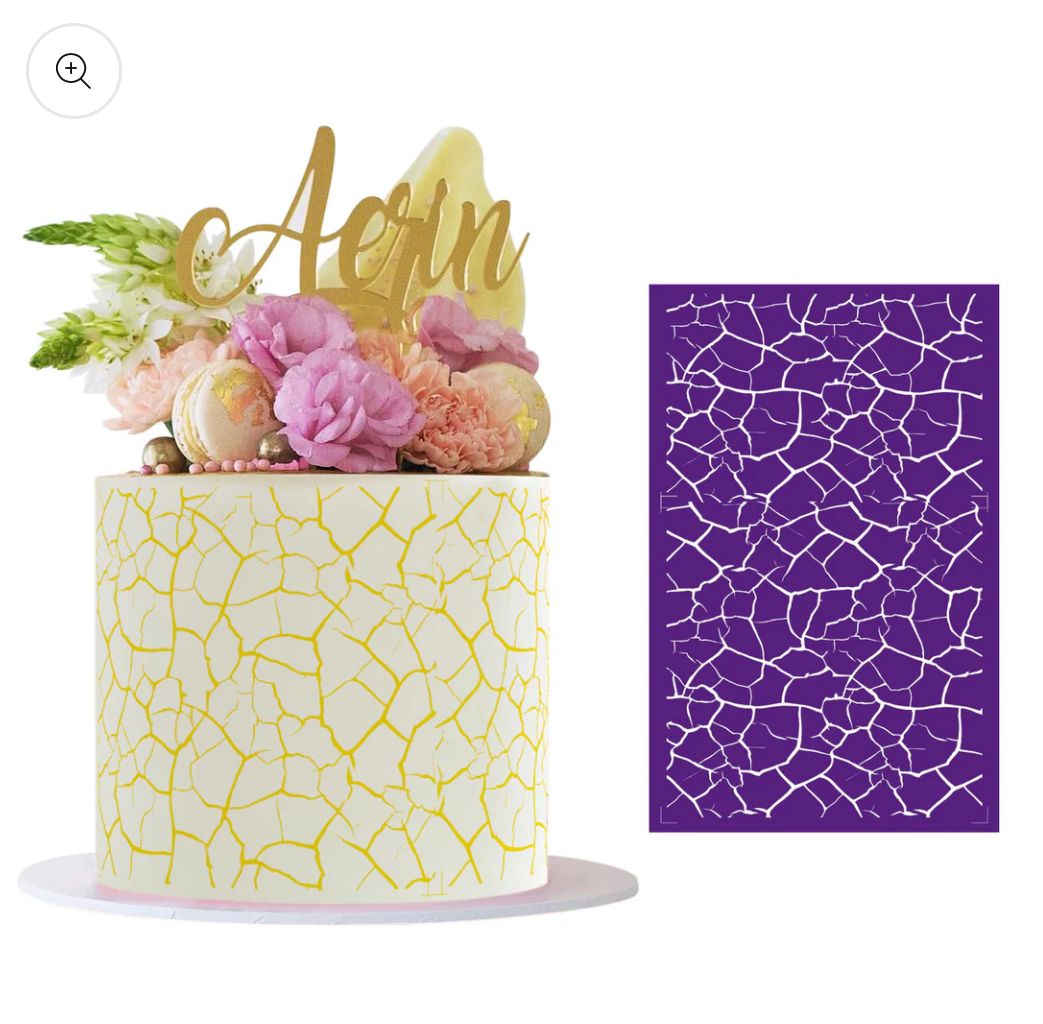 Animal Print Mesh Cake Decorating Stencil - Bold & Trendy Designs