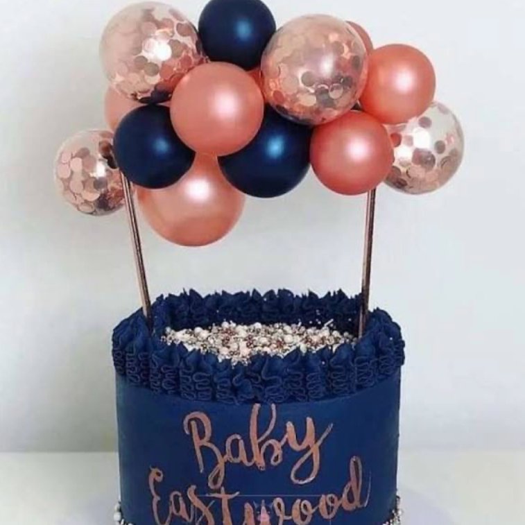 Bakewareind Confetti Balloon Topper 15pc set , Peach