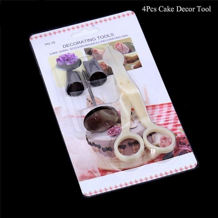 Bakewareind Icing Nail Scissor Nozzle set,4pcs