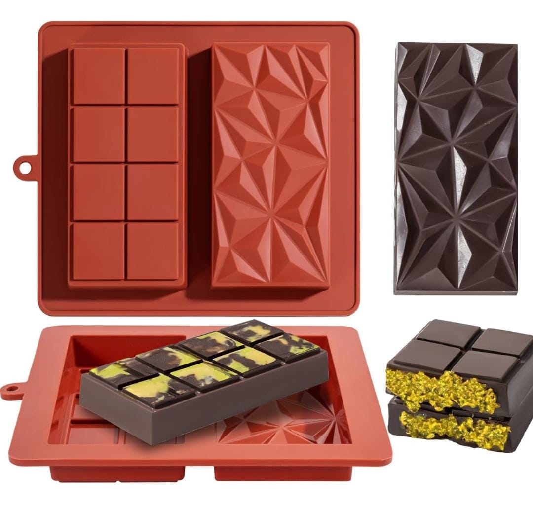 Bakewareind Kunafa 2 in 1 Design Bar Chocolate Silicone Mould