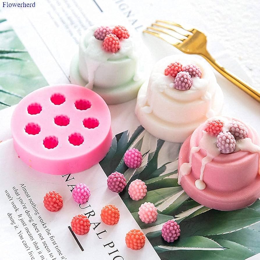 Bakewareind Raspberry Berry Fondant Chocolate Cake Silicone Mould, 9 c