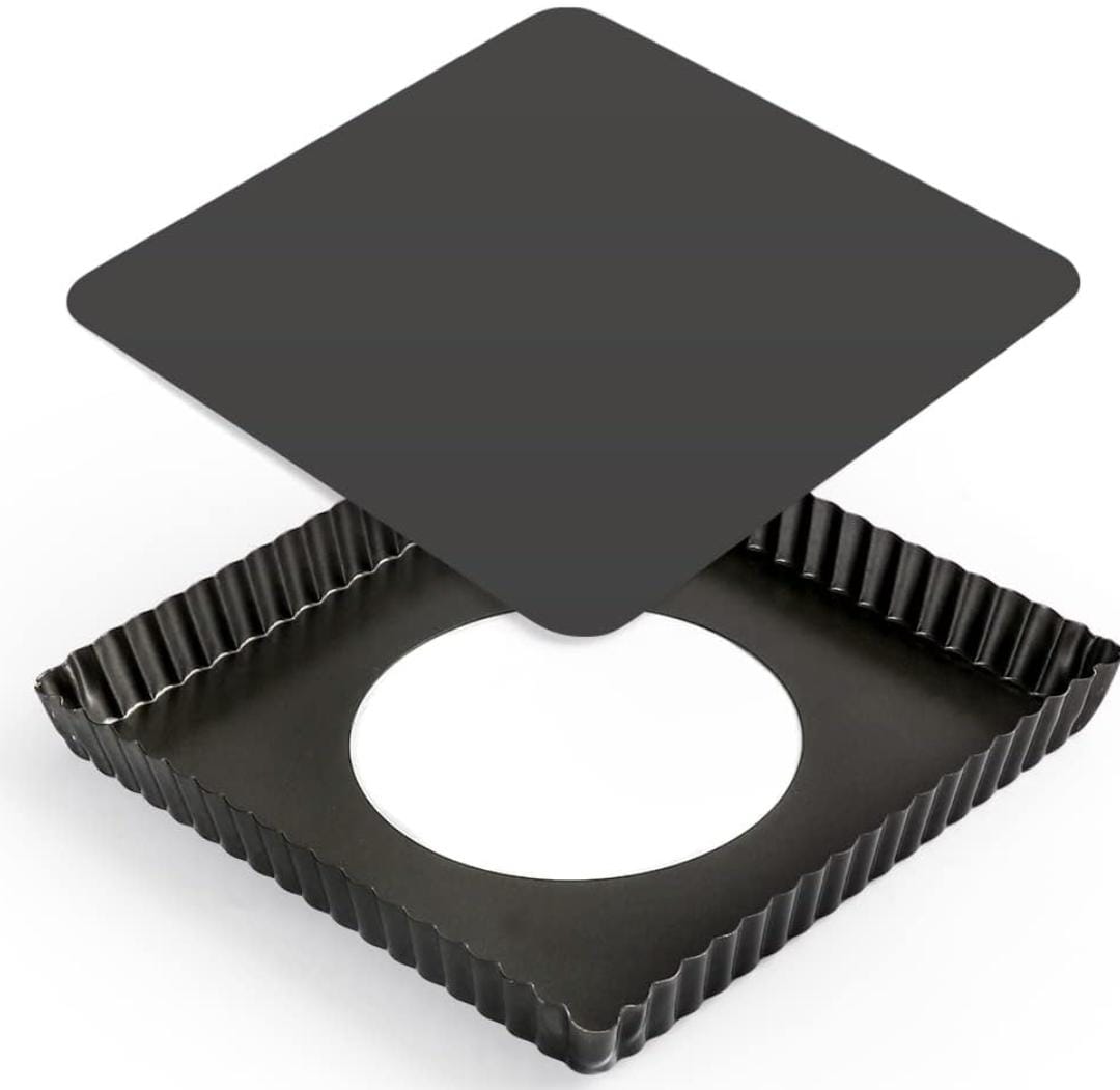 Bakewareind Square Tart Pan with Removable Bottom, Non-Stick Carbon ...