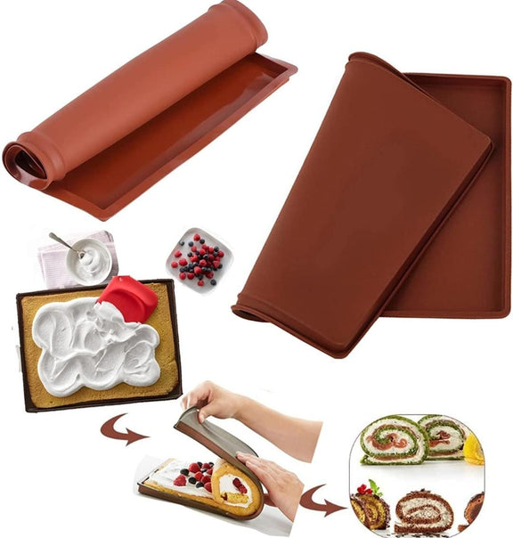3D Silicone Decorating Mat for Baking & Freezing - Non-Stick & Heat ...
