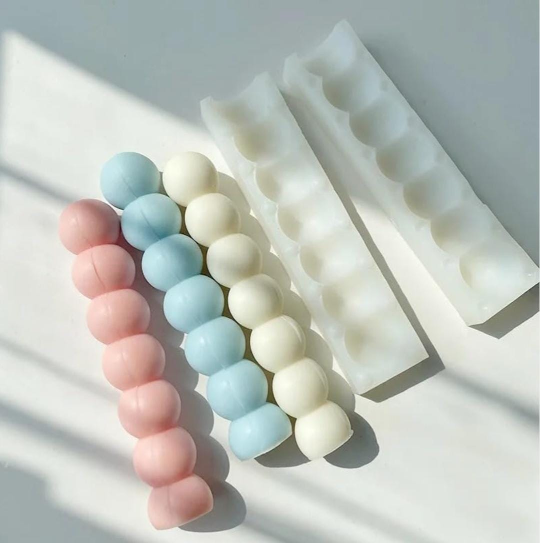 Lyba Mould 3D Beads Pillar Candle Silicone Mould