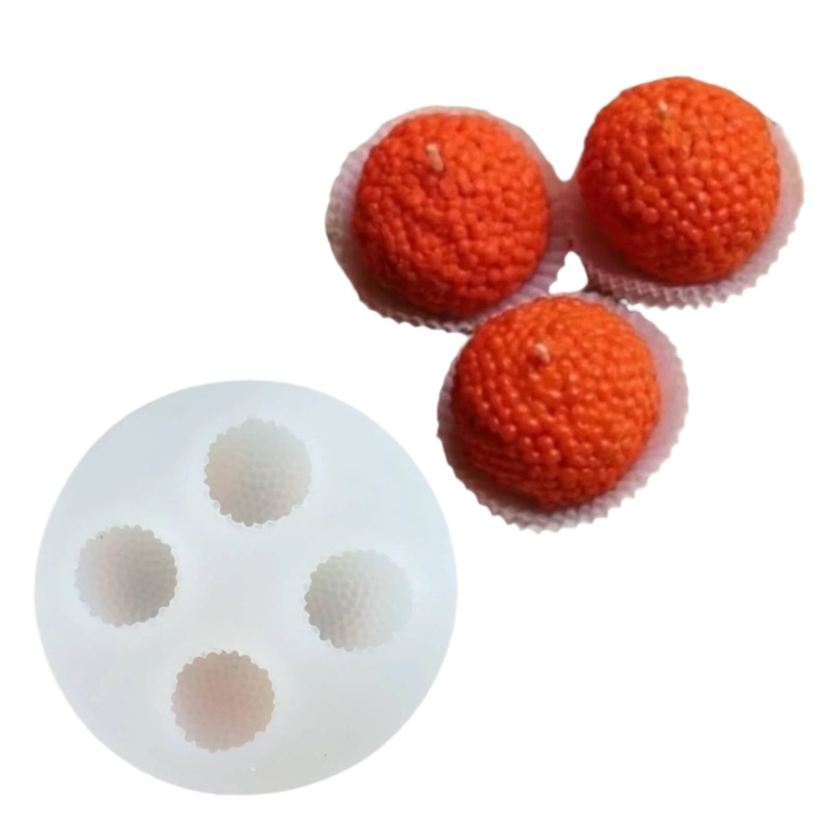 Lyba moulds Ladoo Motichoor Silicone Mould for Candle Chocolate,4 Cavi