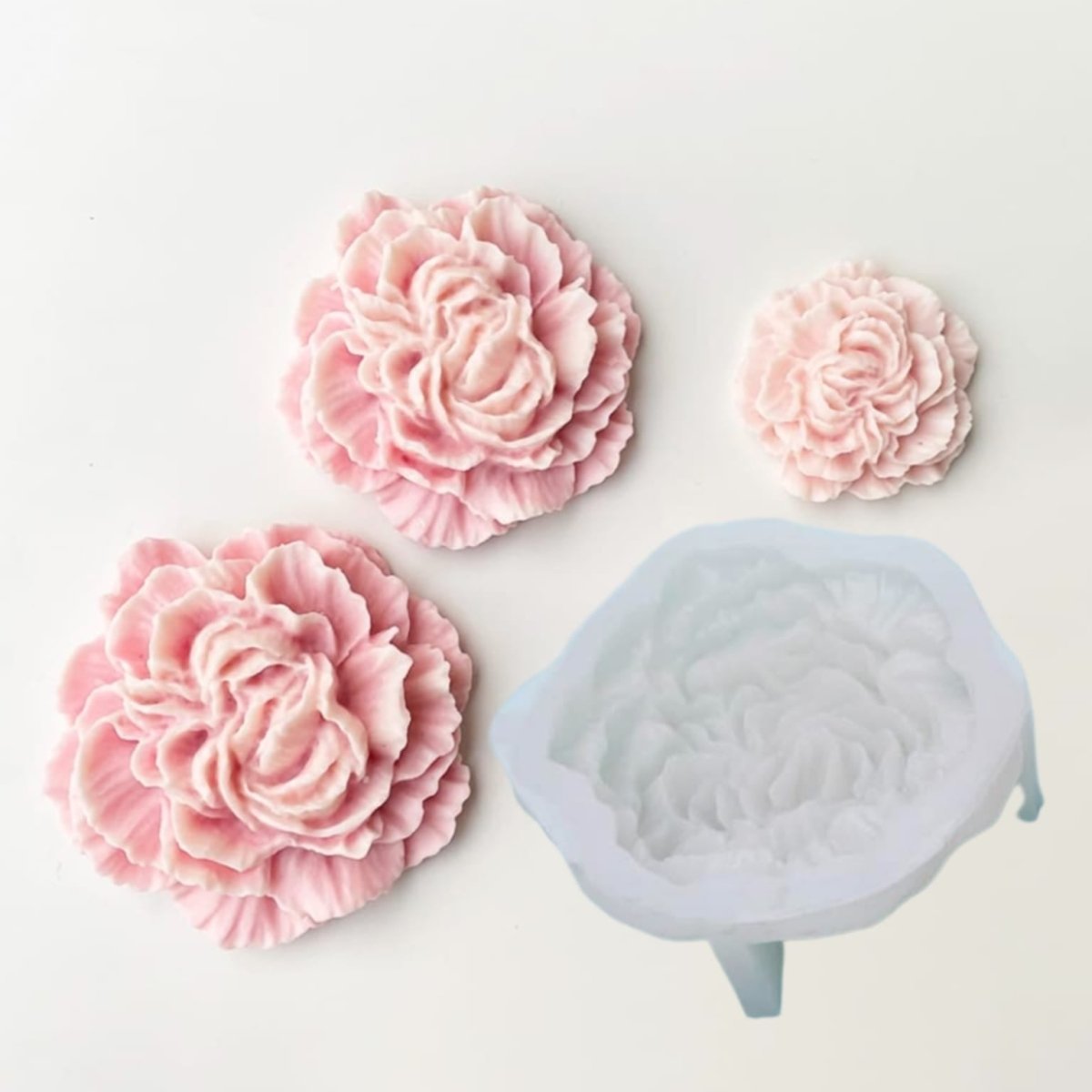 Large Rose Peony Candle Mould Silicone Mould – Bakeware India