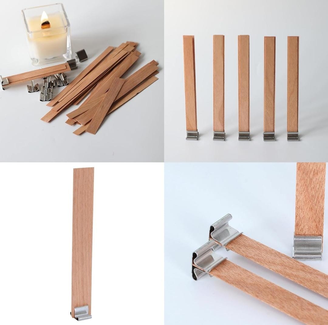 Lyba moulds Wooden Wicks, 10 pcs