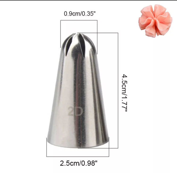 2D Nozzle Medium Size Cake Decorating - Bakeware India