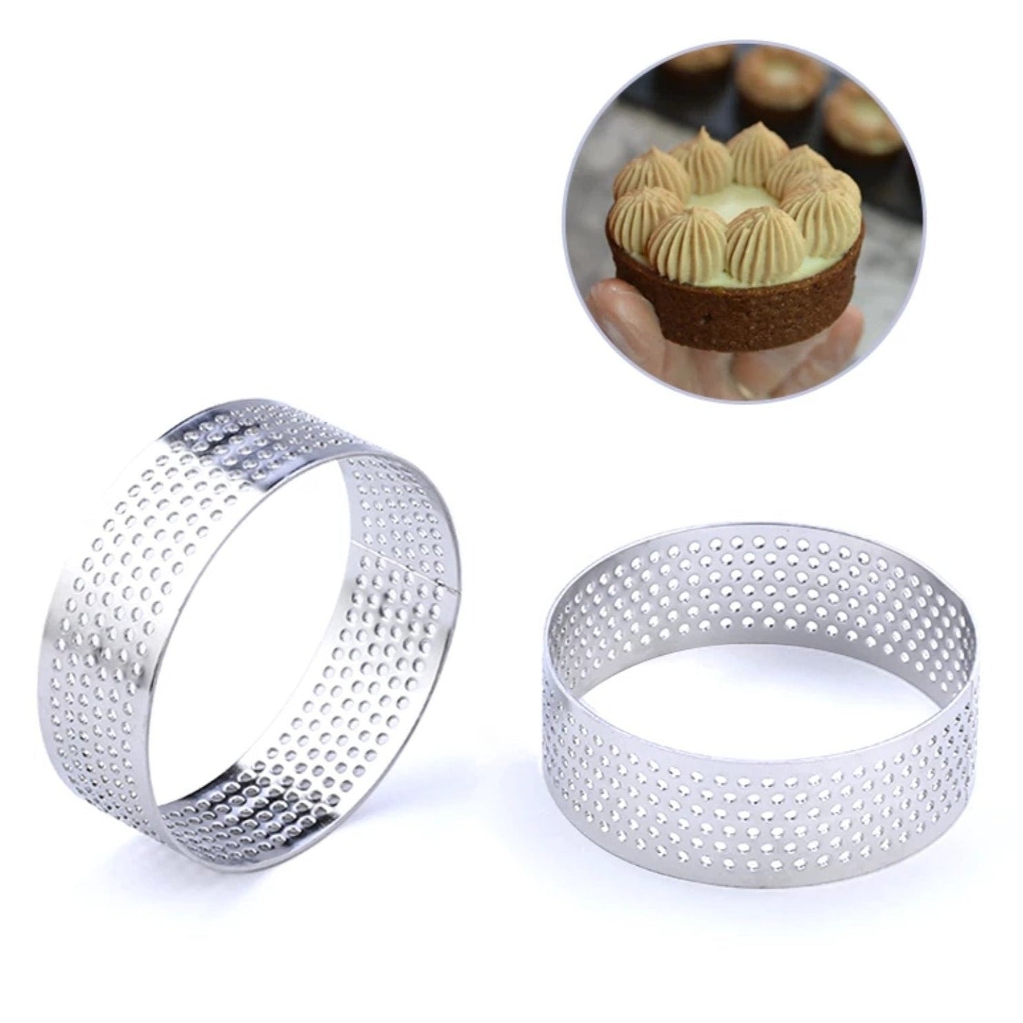 Bakewareind 3inch Perforated Round tart ring