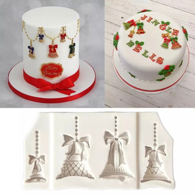 Bakewareind Christmas Bells Fondant Silicone Mould