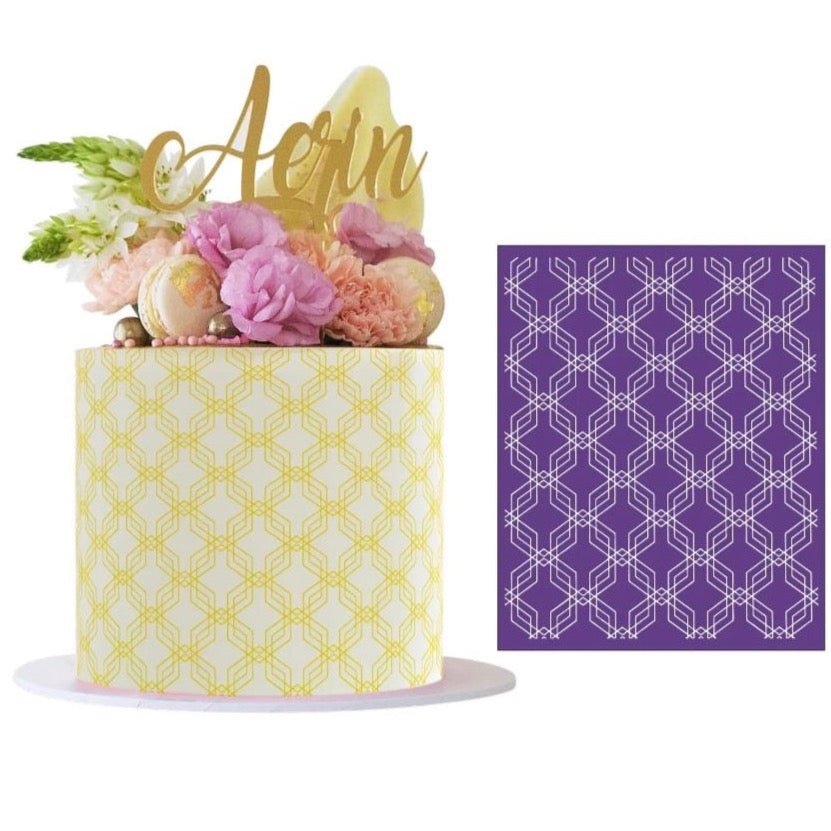 Bakewareind Connected Pattern Cake Decorating Mesh Stencil