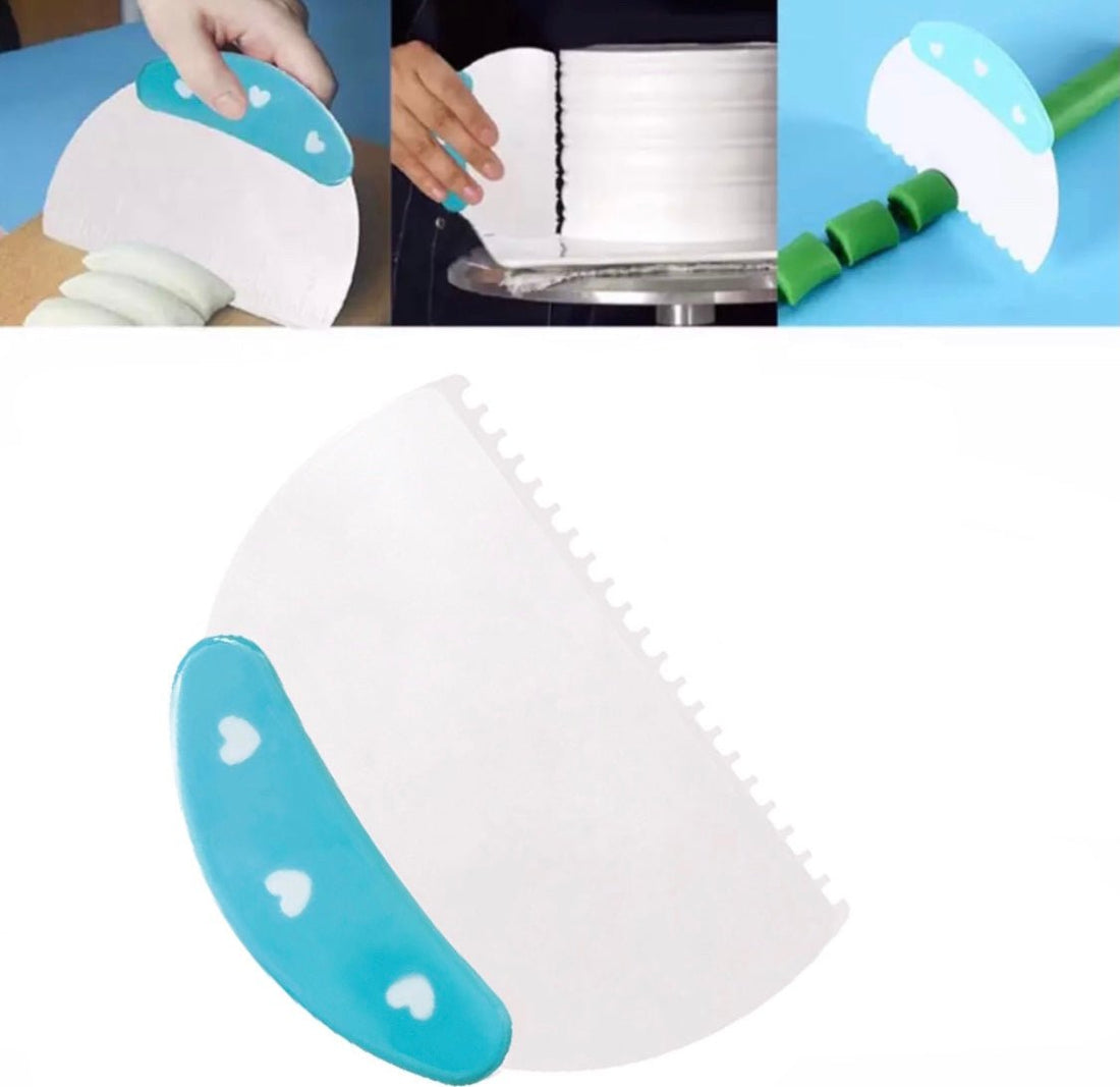 Bakewareind Designer Plastic Scrapper with Handle