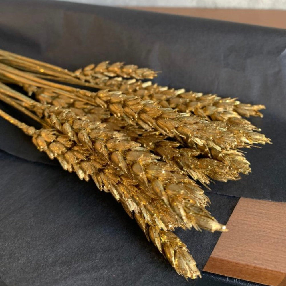 Bakewareind Dried Wheat Grass Cake Topper,Golden