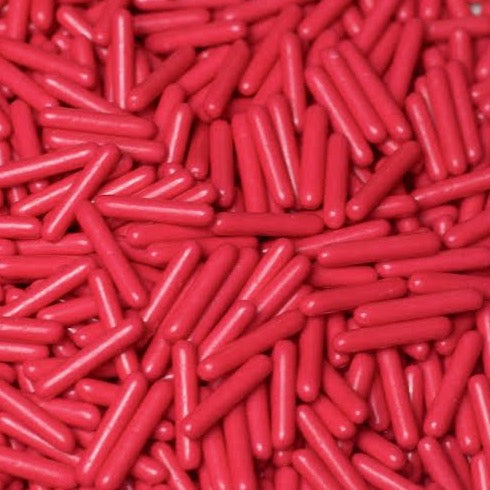 Bakewareind Edible Red Dragees Rods Sprinkles ,100g