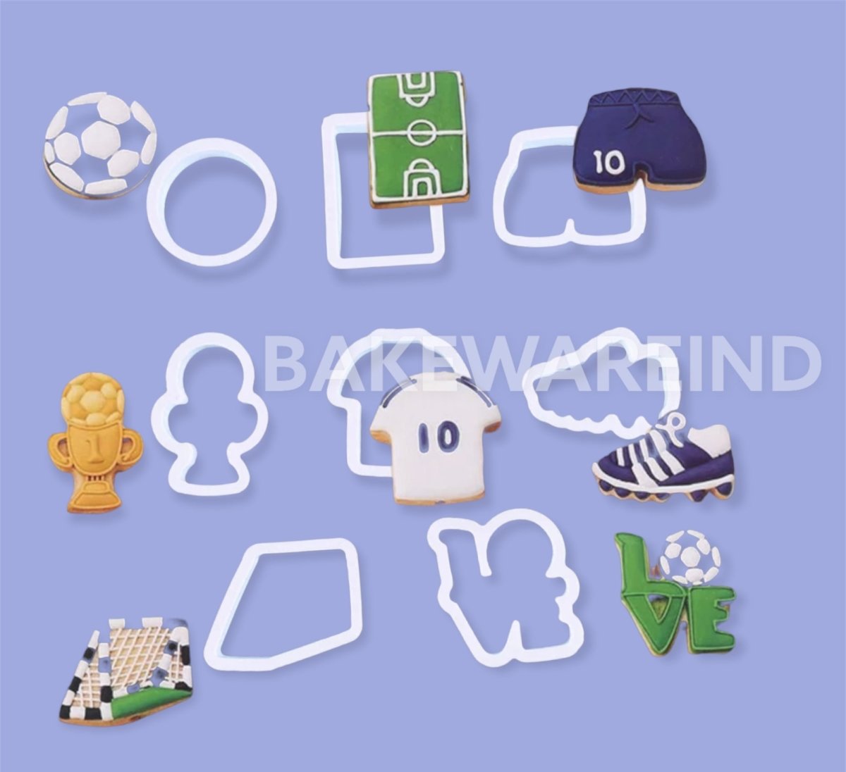 Bakewareind Football Theme Fondant/ Chocolate /Cookie Cutter – Bakeware ...