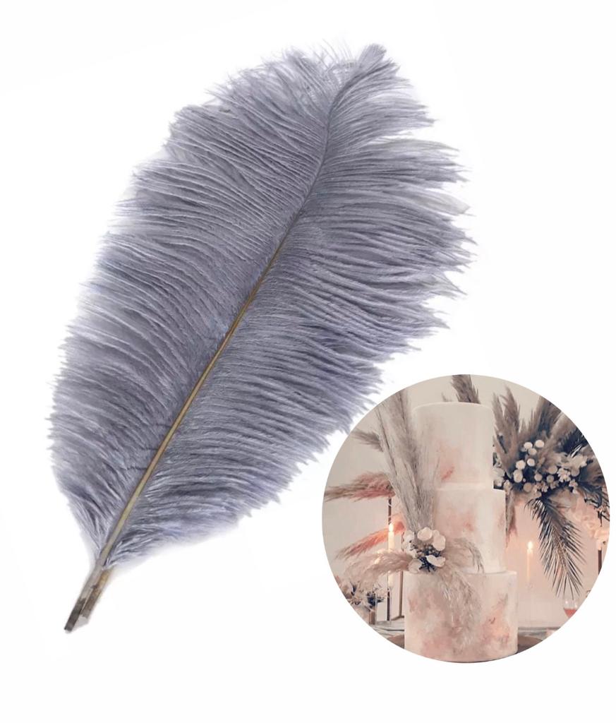 Bakewareind Grey Feather Topper,1pc