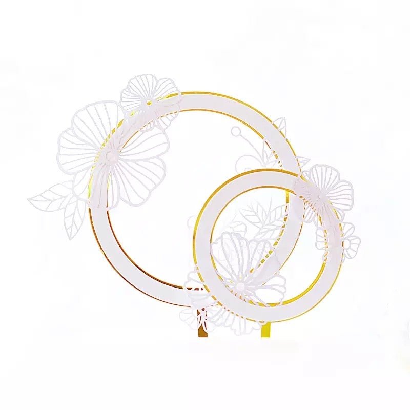 Bakewareind Round Frame Cake Topper, 2 Pc