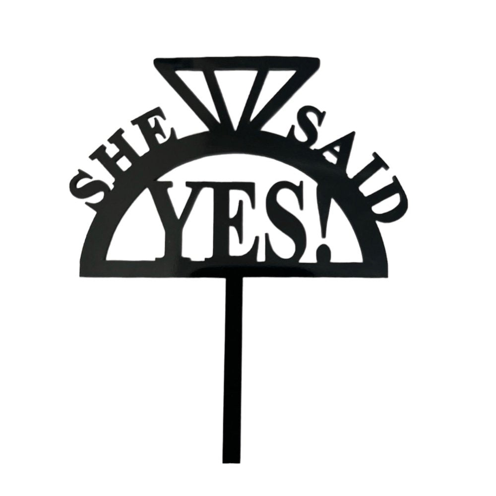 Bakewareind SHE SAID YES Wedding Engagement Cake Topper