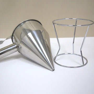 Bakewareind Stainless Steel Chocolate or Wax Pouring Funnel With Stand