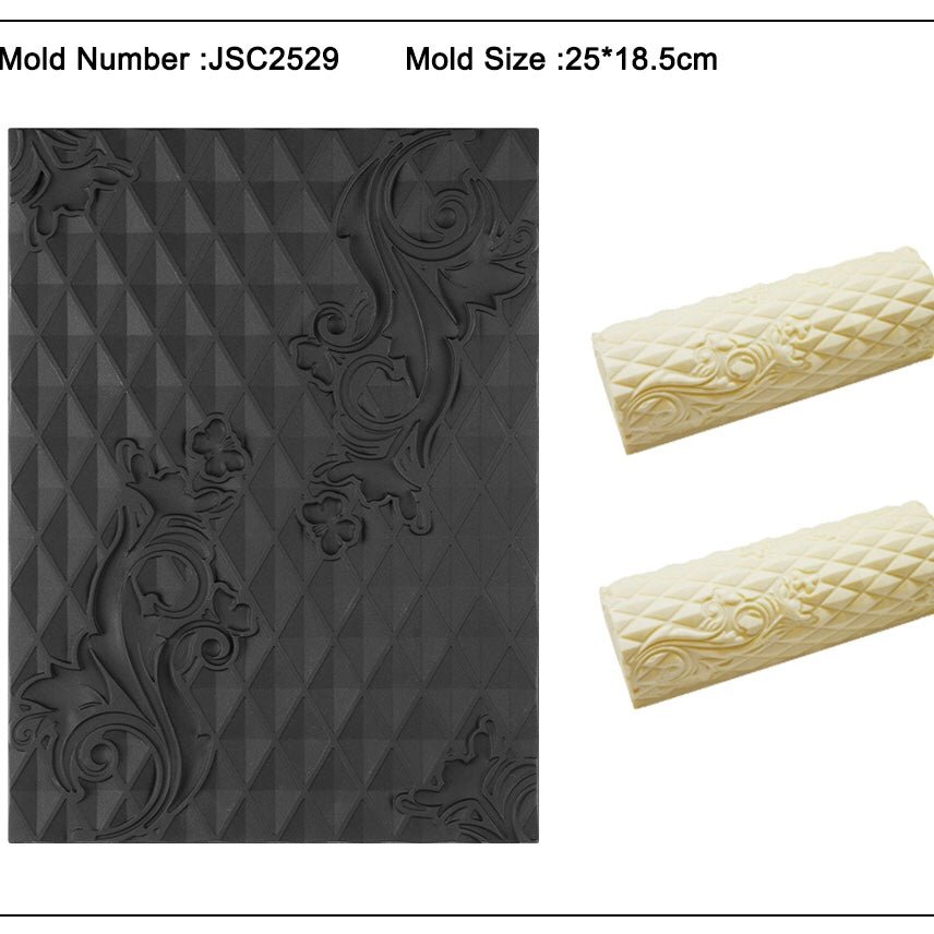 Vintage Texture Silicone Only Mat for Cake Decorating