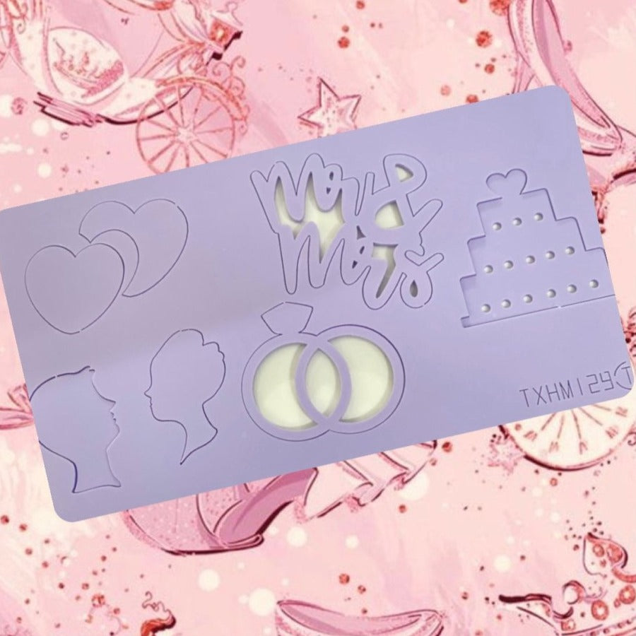 Bakewareind Wedding Couple Love Theme Cake Embosser Stamps