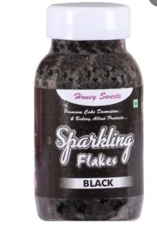 EDIBLE BLACK FLAKES for Garnishing and Decoration